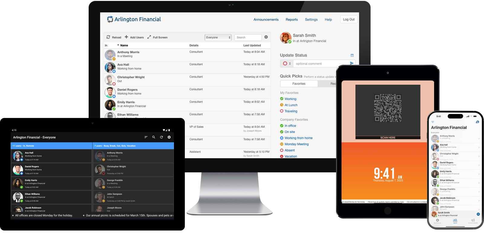 The Easiest to Use Employee In Out Board Software • Simple In/Out