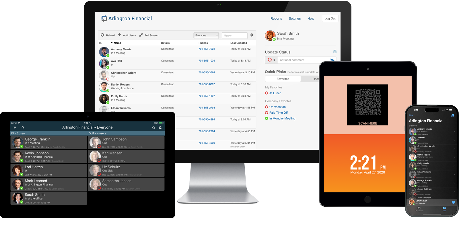 The Easiest to Use Employee In Out Board Software • Simple In/Out