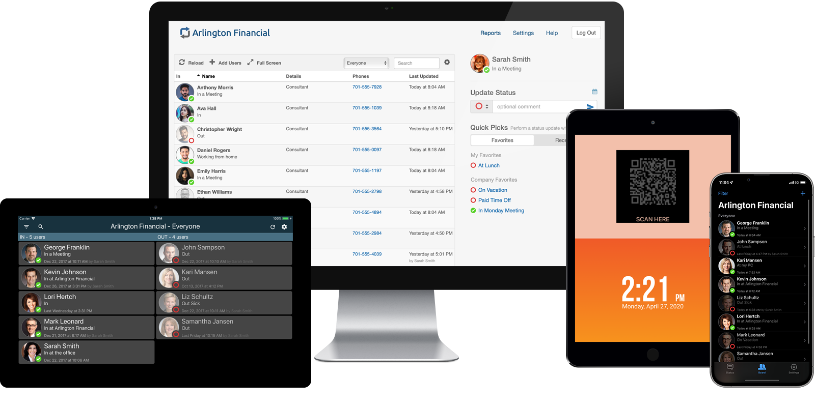 The Easiest to Use Employee In Out Board Software • Simple In/Out