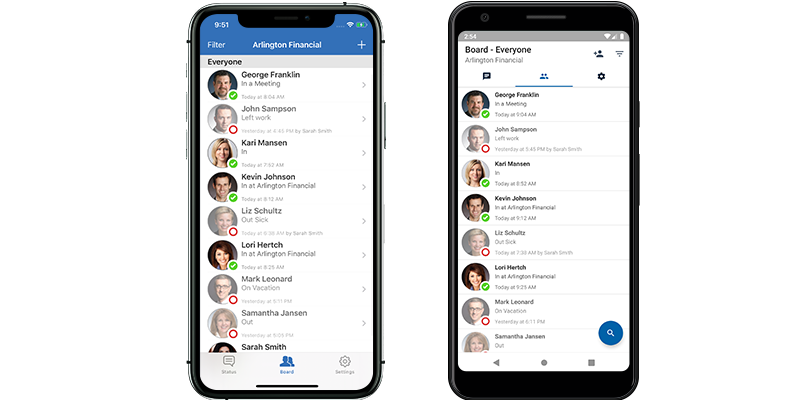 In/Out Board on your Phone • Simple In/Out