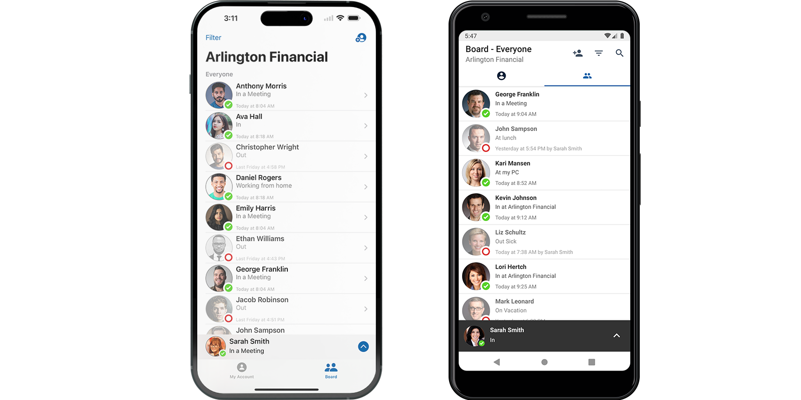 In/Out Board on your Phone • Simple In/Out