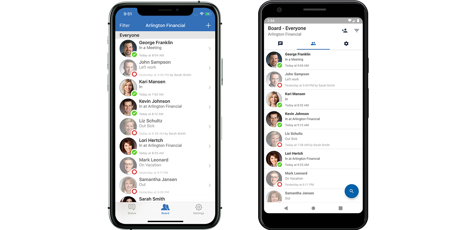 In/Out Board on your Phone • Simple In/Out