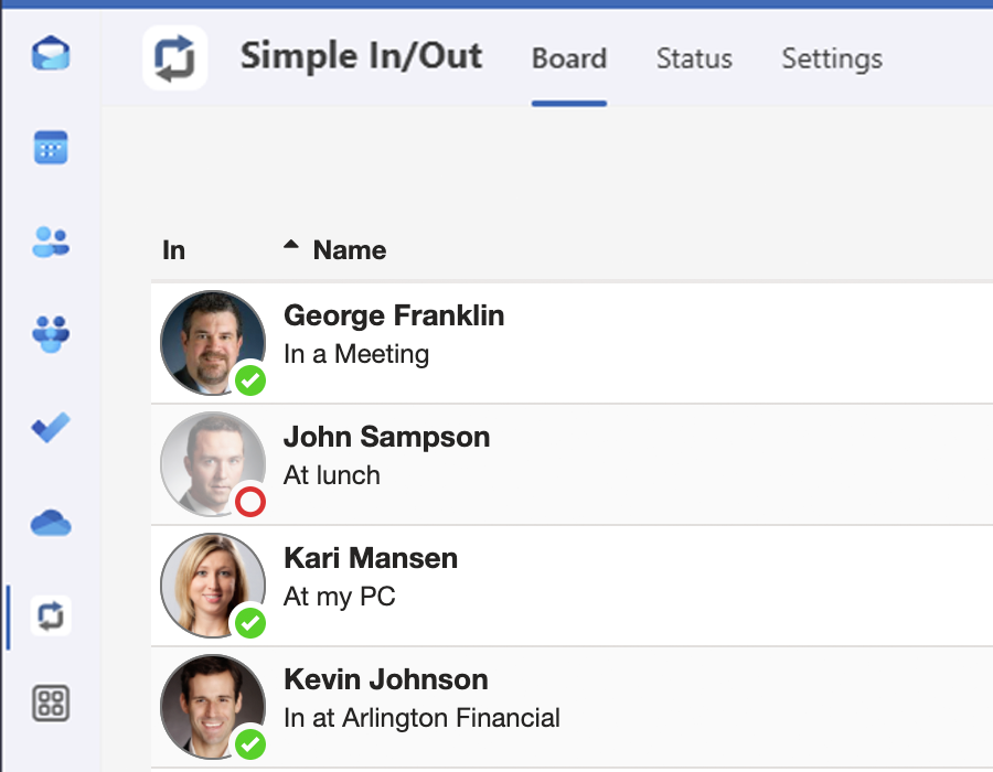 Microsoft Outlook • Simple In/Out