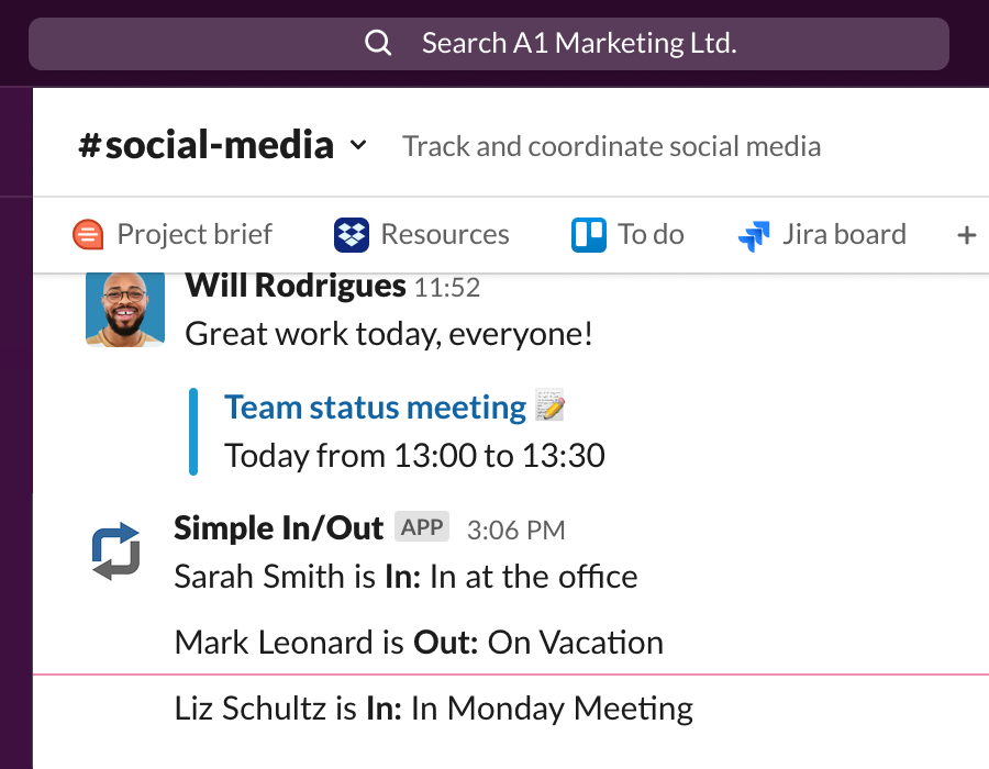 Slack • Simple In/Out